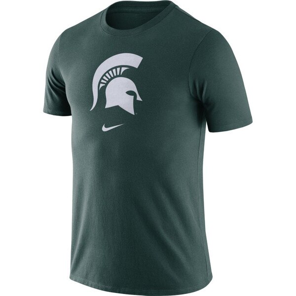 Nike Michigan State Spartans Green T-Shirt w/White Spartan Helmet ...